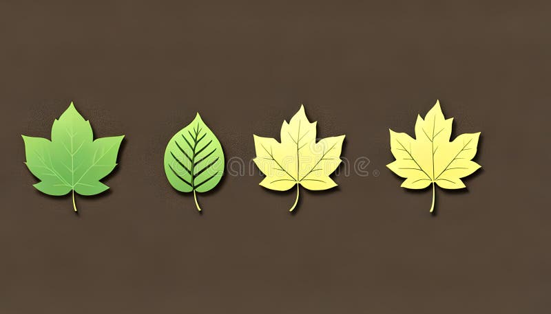 Leaf Logo Sets, Icons Design Set Tree Left, Logo Nature Concept Stock ...