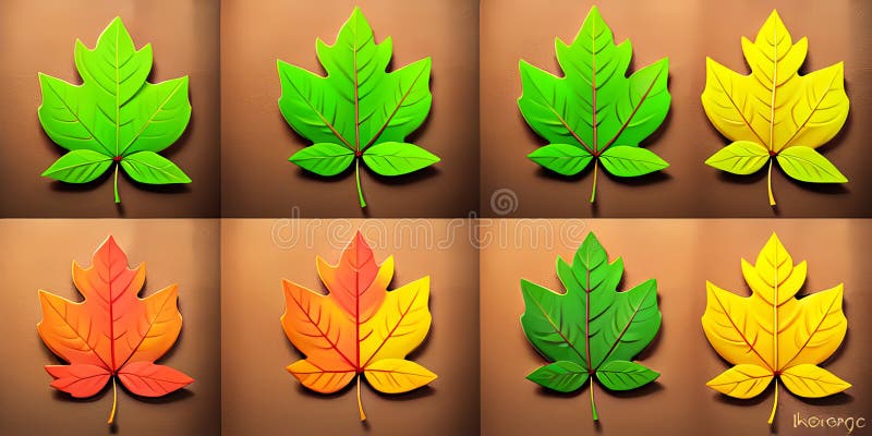 Leaf Logo Sets, Icons Design Set Tree Left, Logo Nature Concept Stock ...