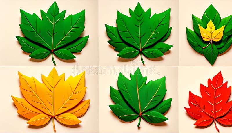Leaf Logo Sets, Icons Design Set Tree Left, Logo Nature Concept Stock ...