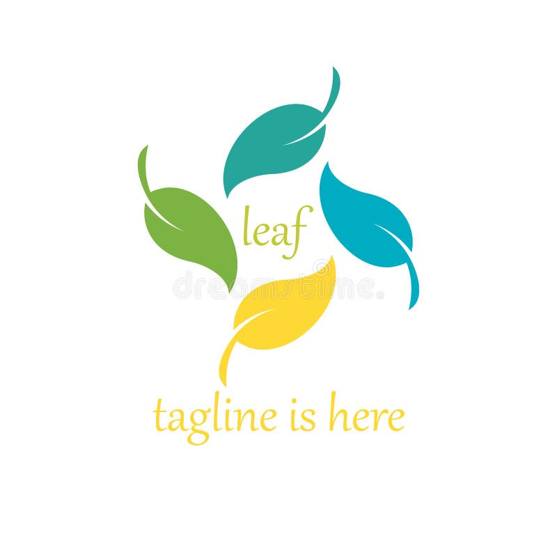 4 Leaf Logo Template Vector Design Stock Vector - Illustration of ...