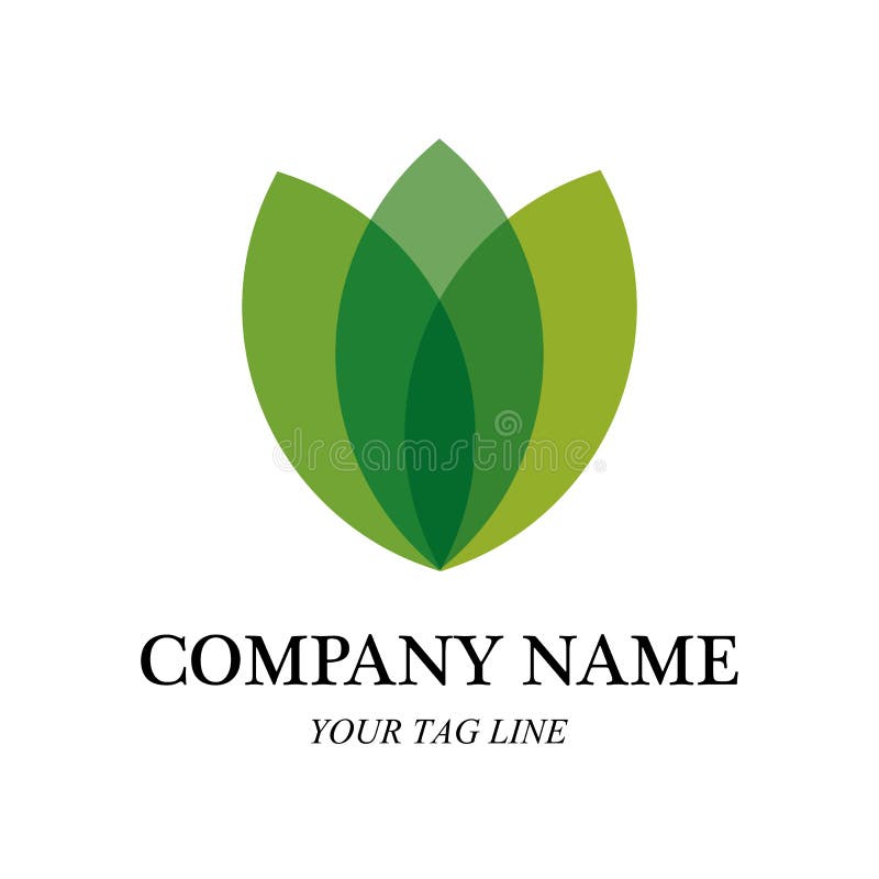 Leaf Logo and Vector Template Line Art Style Stock Illustration ...