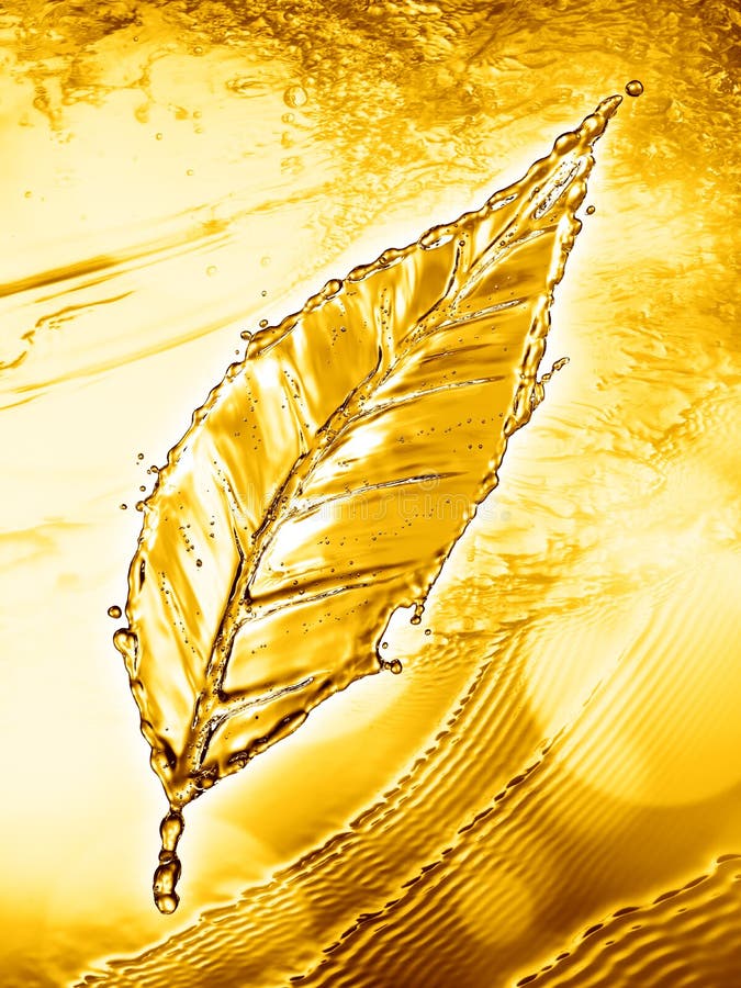 Leaf Made Water Splash Gold Color Stock Illustrations – 33 Leaf Made ...