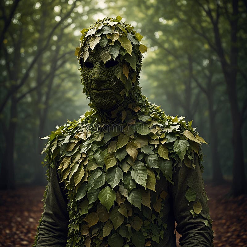 Leaf man stock illustration. Illustration of sunlight - 373244439