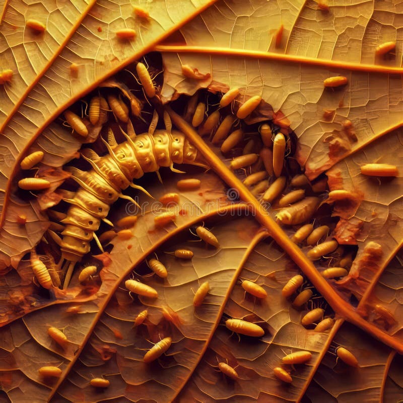 46 112. Leaf Miner_ an Insect that Burrows Tunnels or Stock Image ...