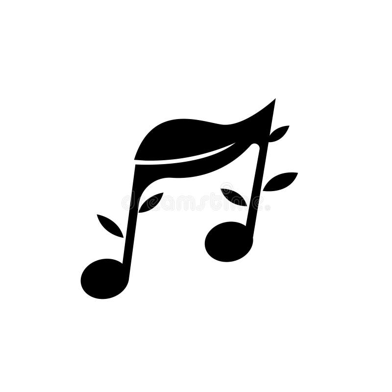 Leaf Music Logo Illustration Design Vector Stock Vector - Illustration ...
