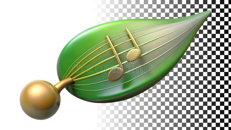 Leaf with Music Notes, Nature and Melody Concept Png Transparent Image ...