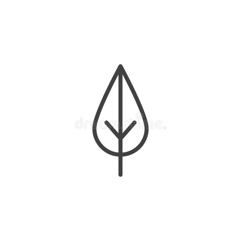 Leaf outline icon stock vector. Illustration of natural - 129606076