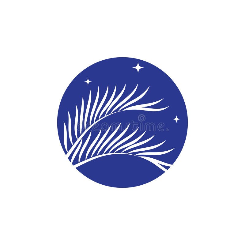 Leaf Palm Logo Vector Template Symbol and Design Stock Vector ...
