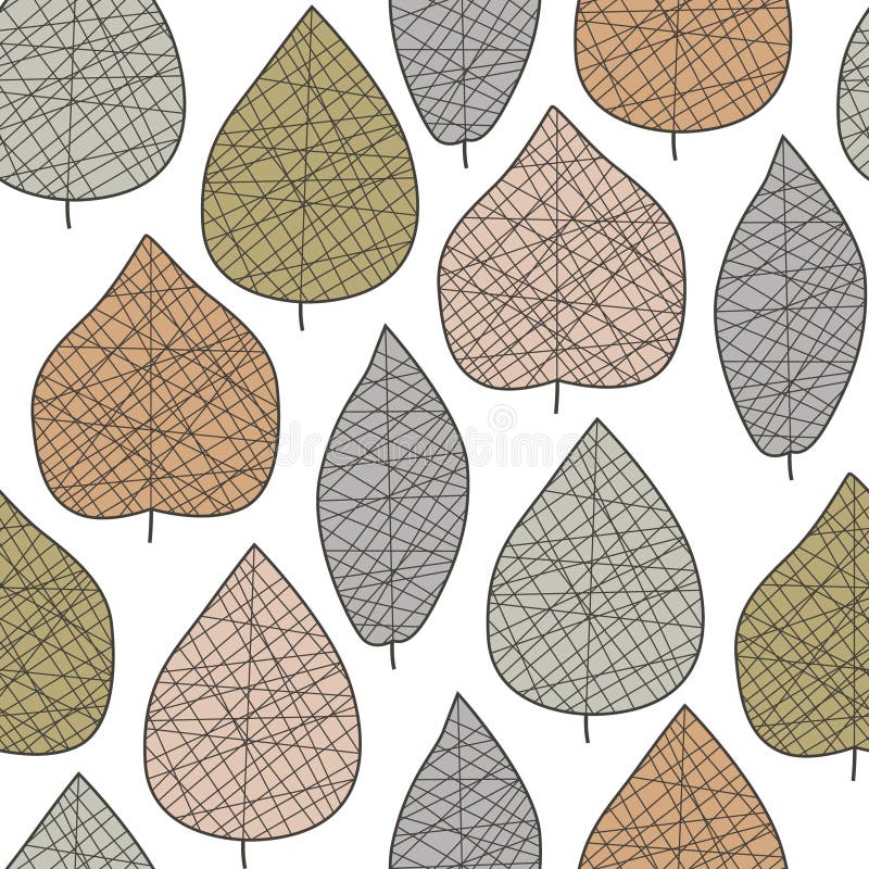 Leaf pattern stock vector. Illustration of line, paper - 25765139