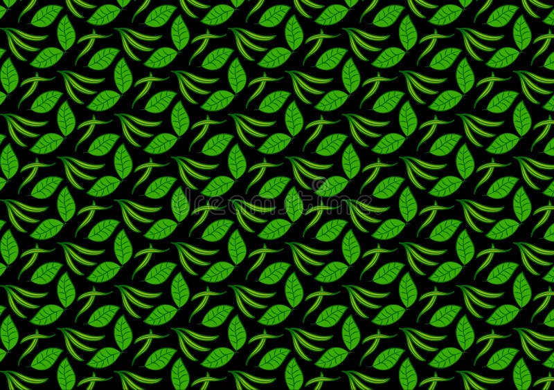Leaf Pattern Background Wallpaper for Design Layout Stock Illustration ...
