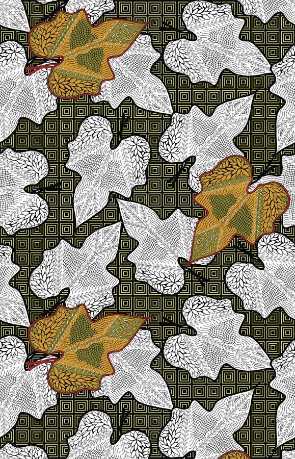 LEAF PATTERN DESIGN ALLOVER BACKGROUND ART for FABRIC Stock ...