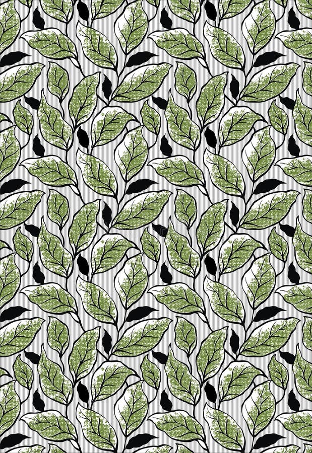 LEAF PATTERN DESIGN ALLOVER BACKGROUND ART for FABRIC Stock ...