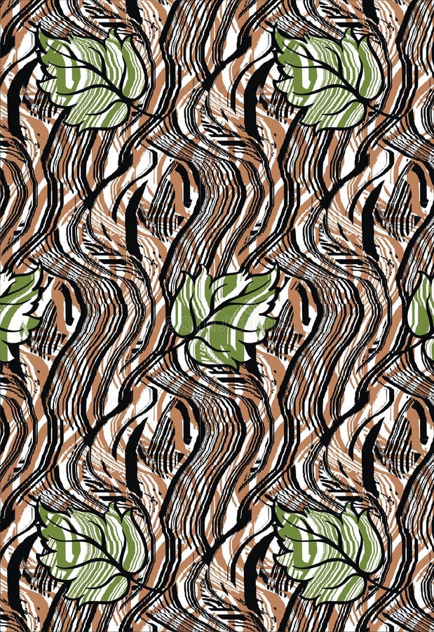 LEAF PATTERN DESIGN ALLOVER BACKGROUND ART for FABRIC Stock ...