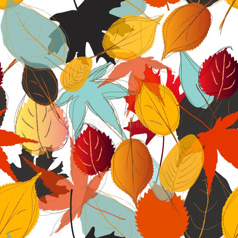 Leaf pattern fall color stock illustration. Illustration of blue - 59005947