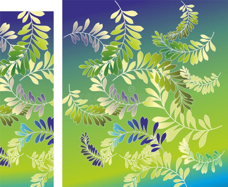 Leaf Pattern Green Leaves on White Background Designs Cdr X16 Stock ...