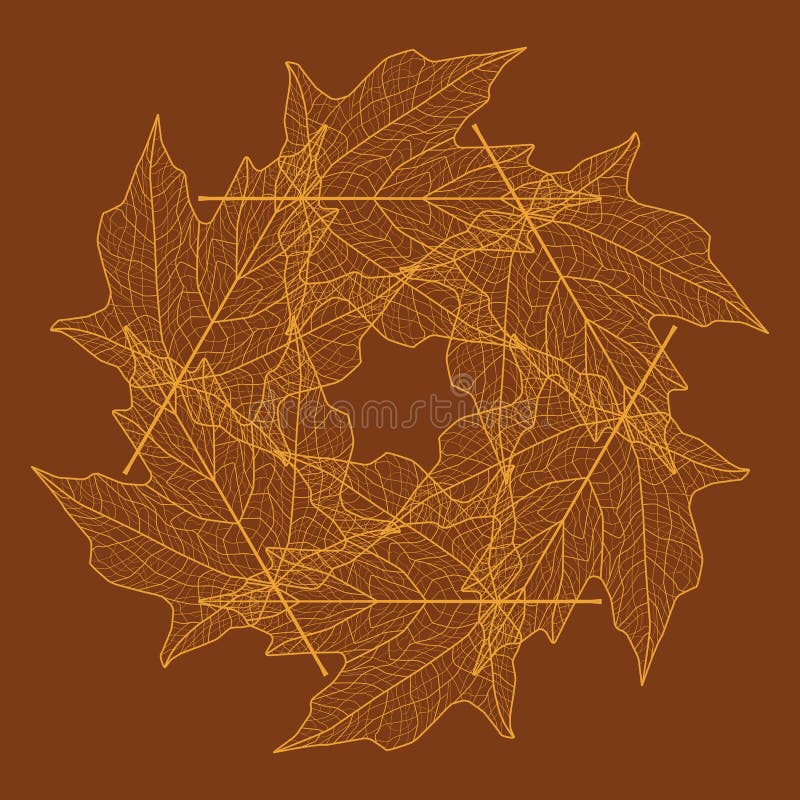 Leaf Pattern Illustration - Copper Stock Vector - Illustration of ...