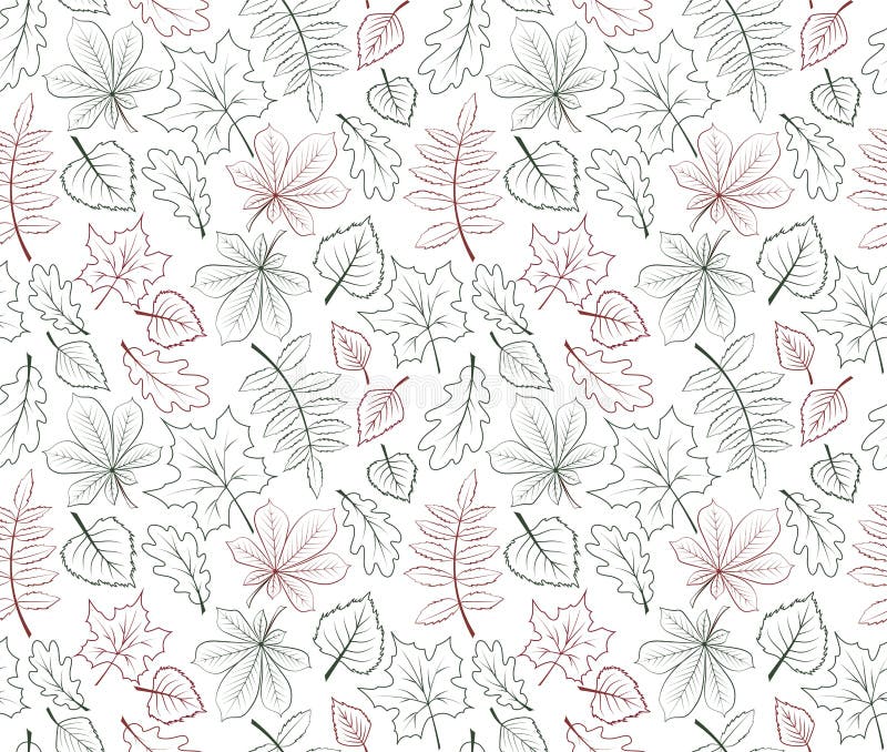 Leaf pattern outline stock vector. Illustration of wallpaper - 56688993