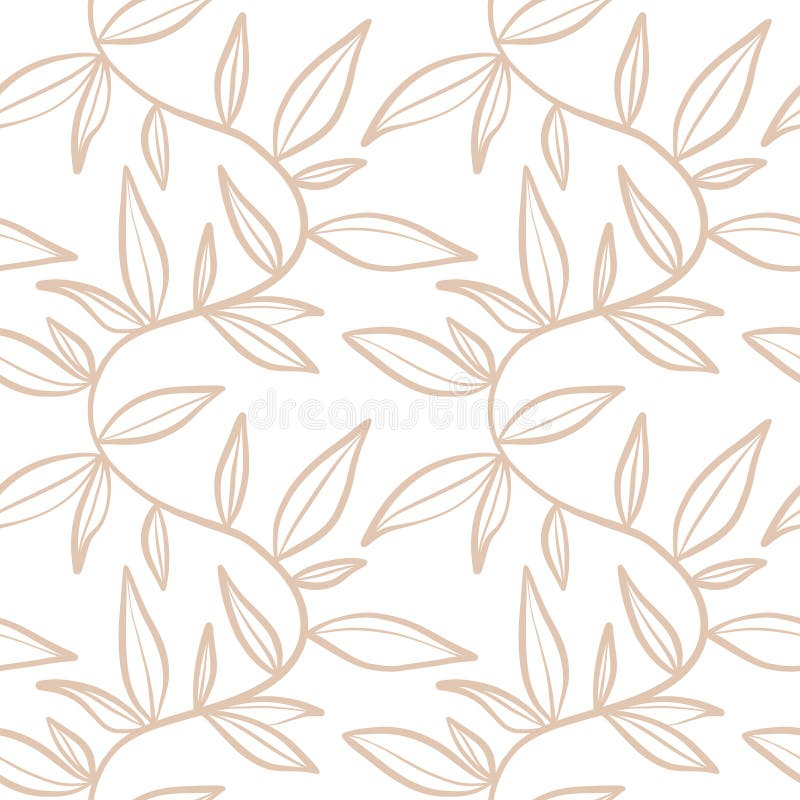 Leaf Pattern, Seamless Repeating Vector Backgorund with Leaves ...