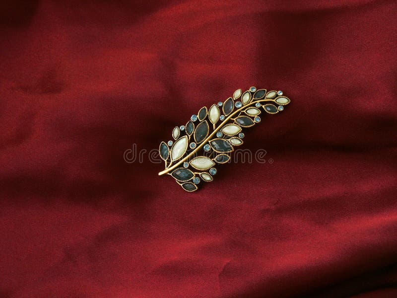 Leaf pin stock photo. Image of jewelry, gems, ornamentation - 391308