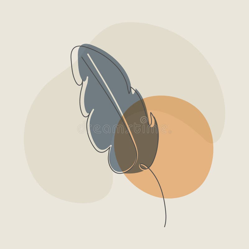 Leaf of the Plant is a Single Line. Abstract Vector Illustration Stock ...