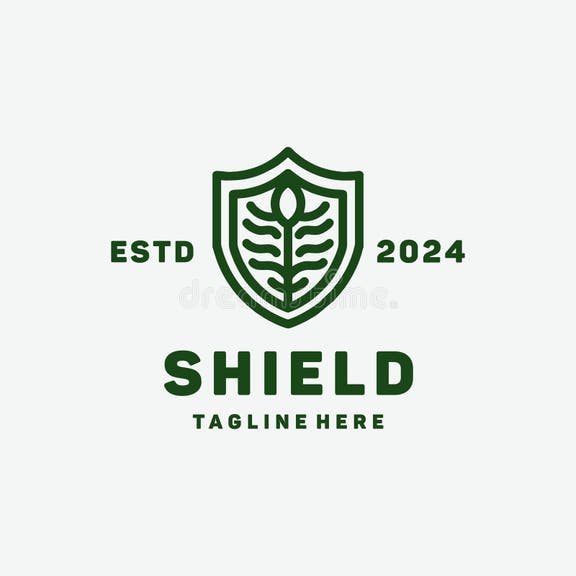 Leaf Protection Vector Logo Design Illustration Stock Vector ...