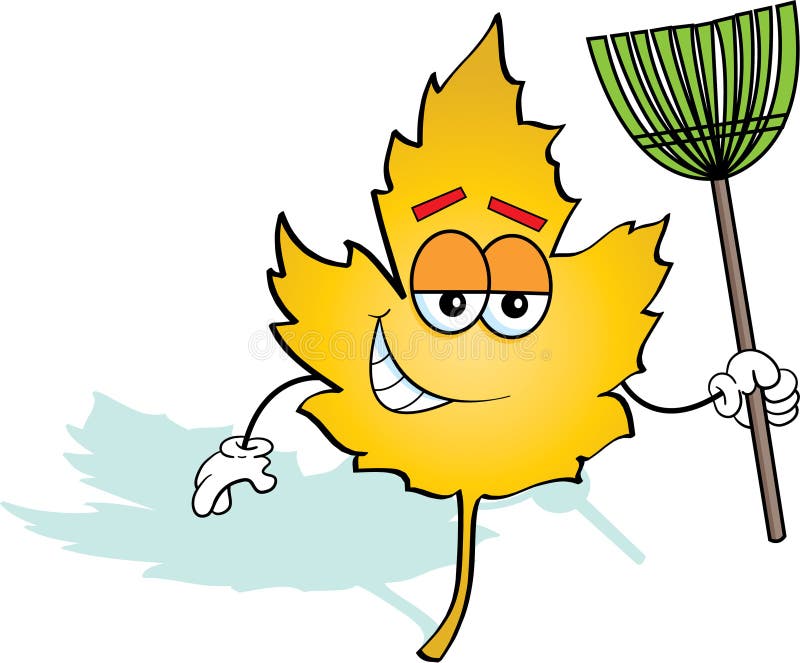 Leaf with Rake stock vector. Illustration of vector, leaf - 25471478