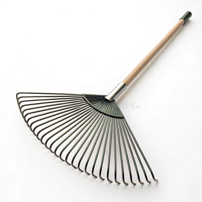 Leaf Rake with Extra Wide Head Stock Illustration - Illustration of ...