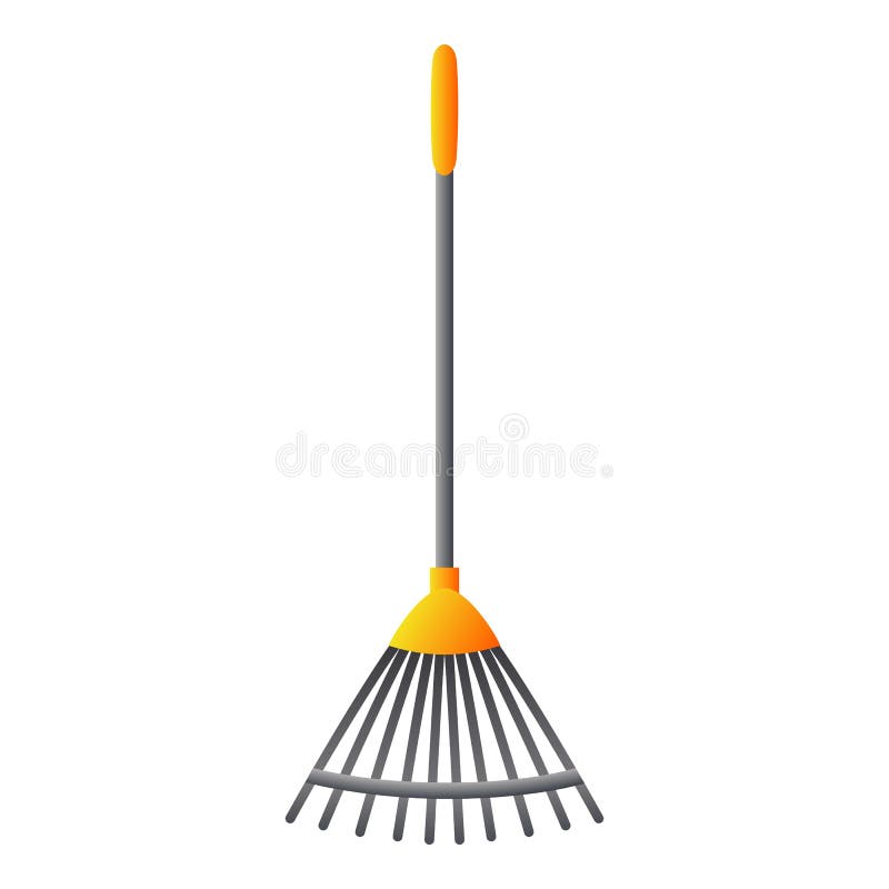 Leaf Rake Icon, Cartoon Style Stock Vector - Illustration of nature ...