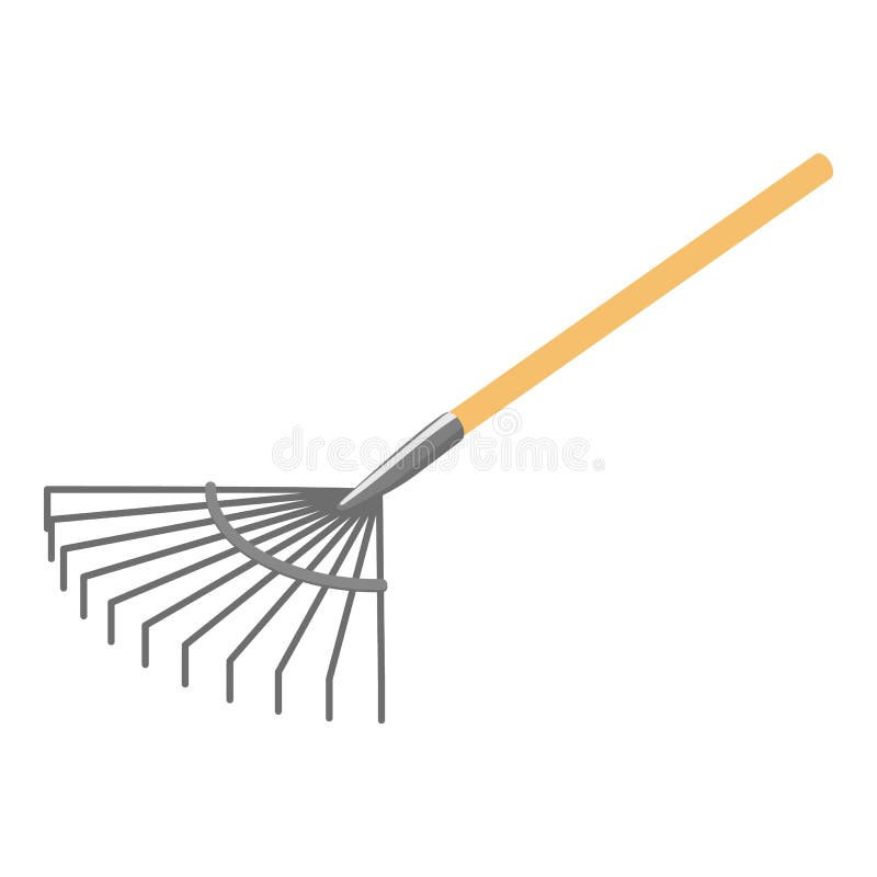 Leaf Rake Icon, Isometric Style Stock Vector - Illustration of broom ...