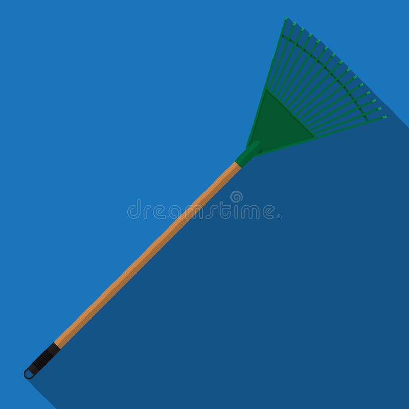 Leaf rake. stock illustration. Illustration of pile - 157705449