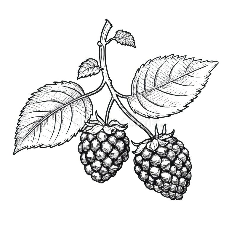 Leaf Raspberry Ai Generated Stock Illustration - Illustration of fresh ...