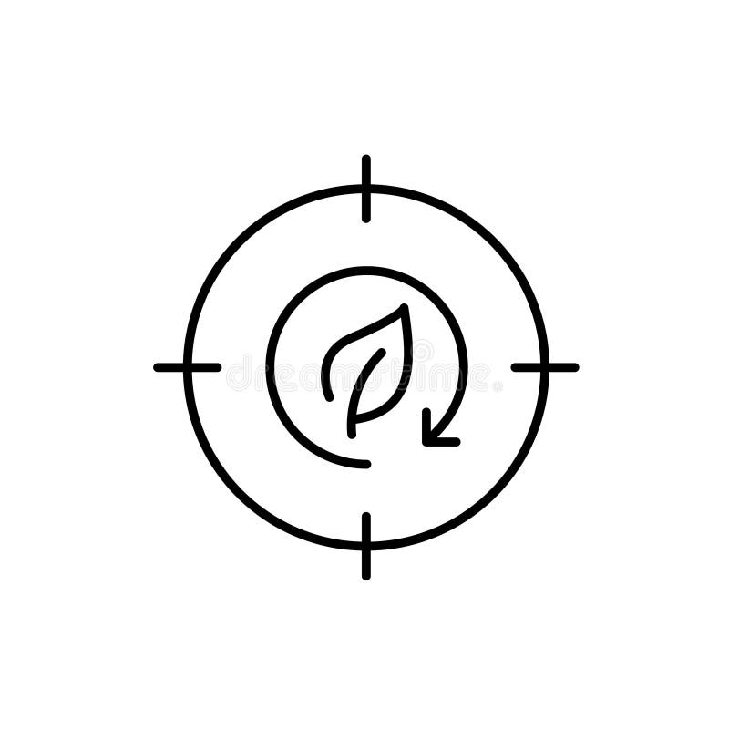 Leaf in Recycling Arrow and Target. Sustainability, Eco Conscious ...