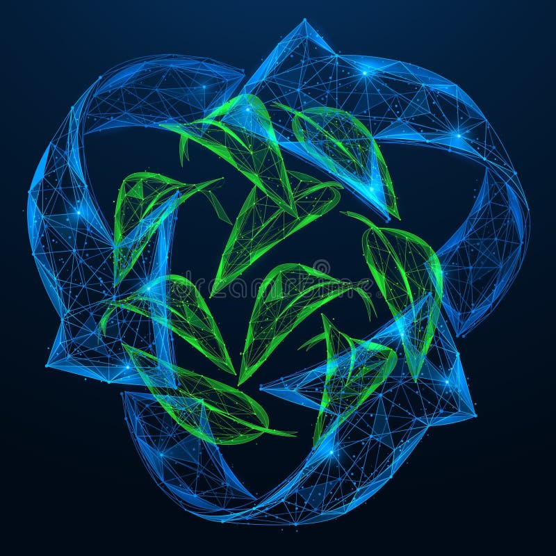 Leaf recycling. stock illustration. Illustration of purple - 371991074