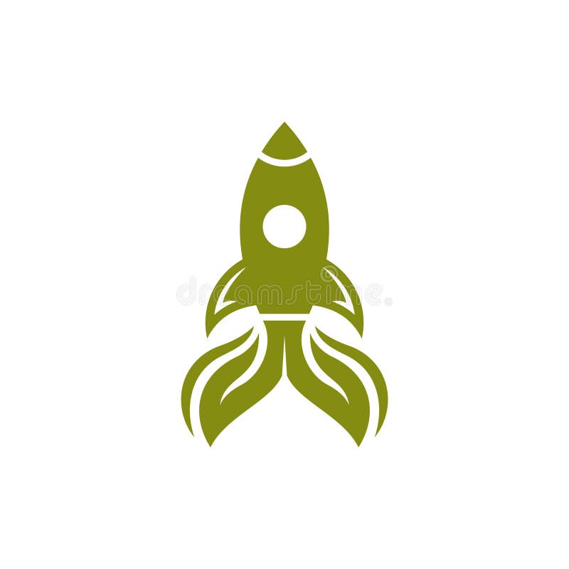 Leaf Rocket Logo Design, Logo with Launched Rocket. Nature Logo Design ...