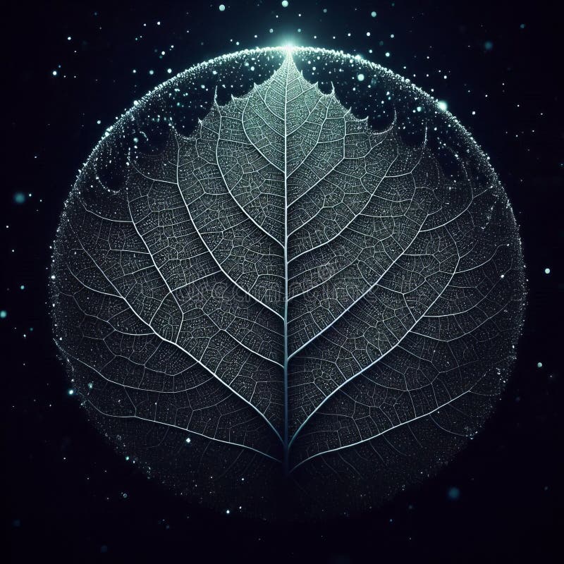 Leaf S Veins in ASCII Art ASCII Stock Illustration - Illustration of ...