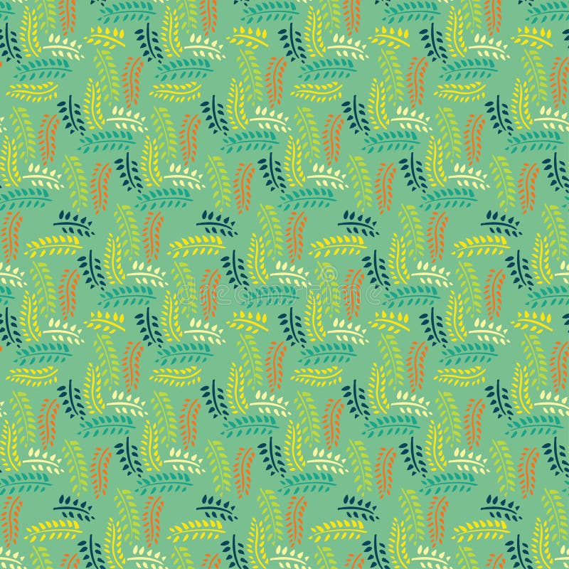 Leaf Seamless Pattern Background. Floral Textile Pattern. Stock Vector ...