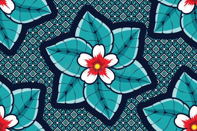 Leaf Seamless Pattern Vector Stock Vector - Illustration of batik ...