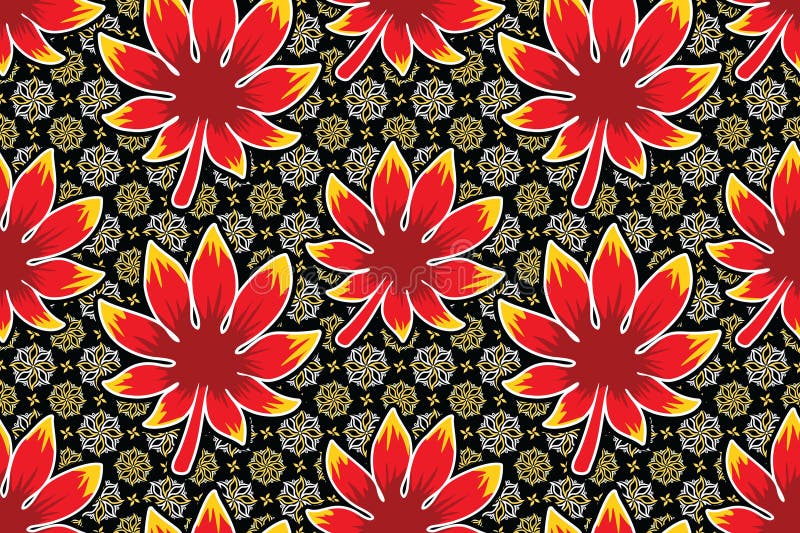 Leaf Seamless Pattern Vector Stock Vector - Illustration of batik ...