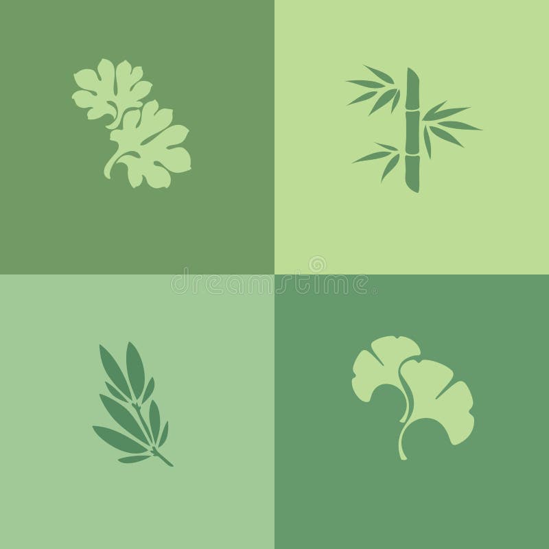 Leaves. Elements for Design. Stock Vector - Illustration of isolated ...