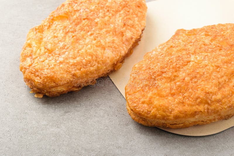 Leaf-shaped Crisp Pastry Dessert Stock Image - Image of closeup, food ...