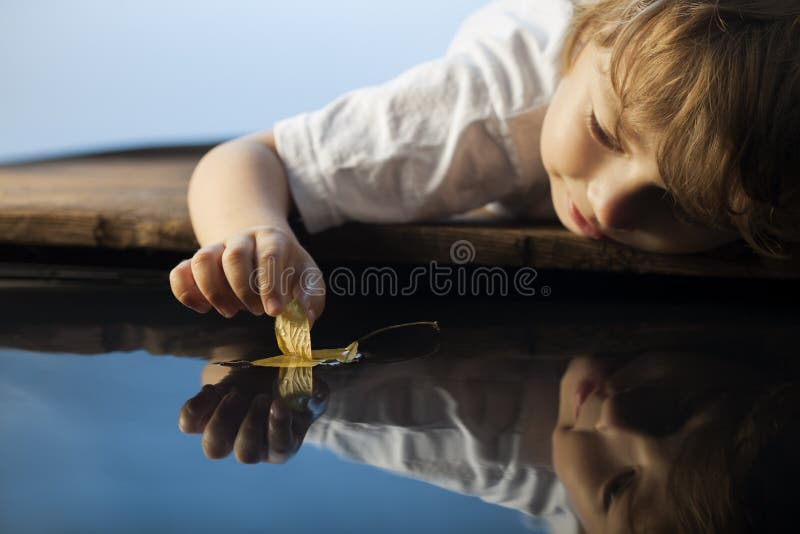 Leaf ship stock image. Image of autumn, background, alone - 21128439