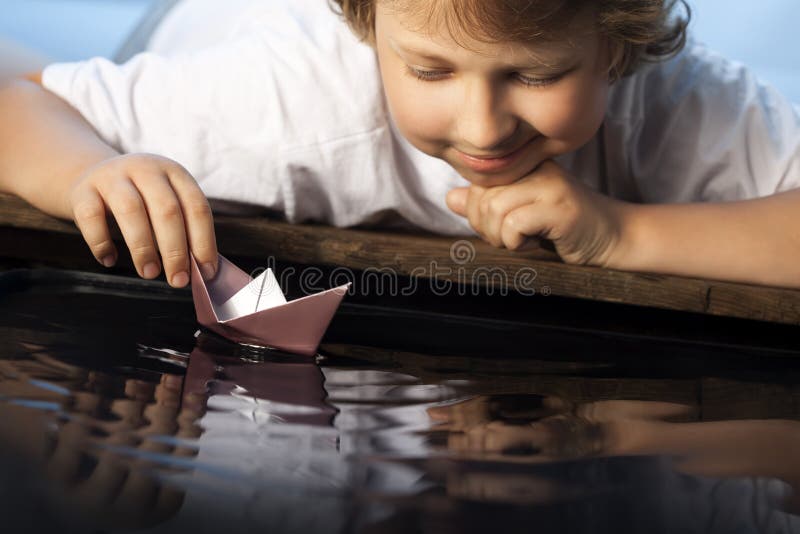 Leaf ship stock photo. Image of childhood, little, boat - 65624220