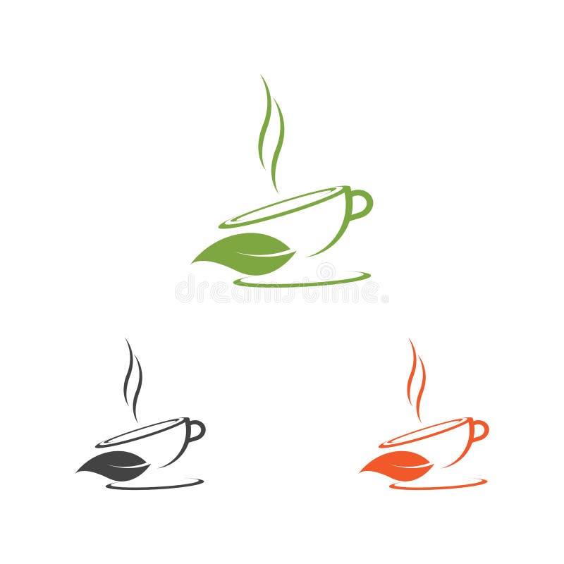 Leaf Shoots Green Organic Tea Mug Leaf Logo Symbol Design Idea Stock ...