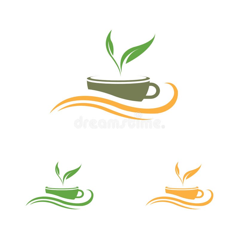 Leaf Shoots Green Organic Tea Mug Leaf Logo Symbol Design Idea Stock ...