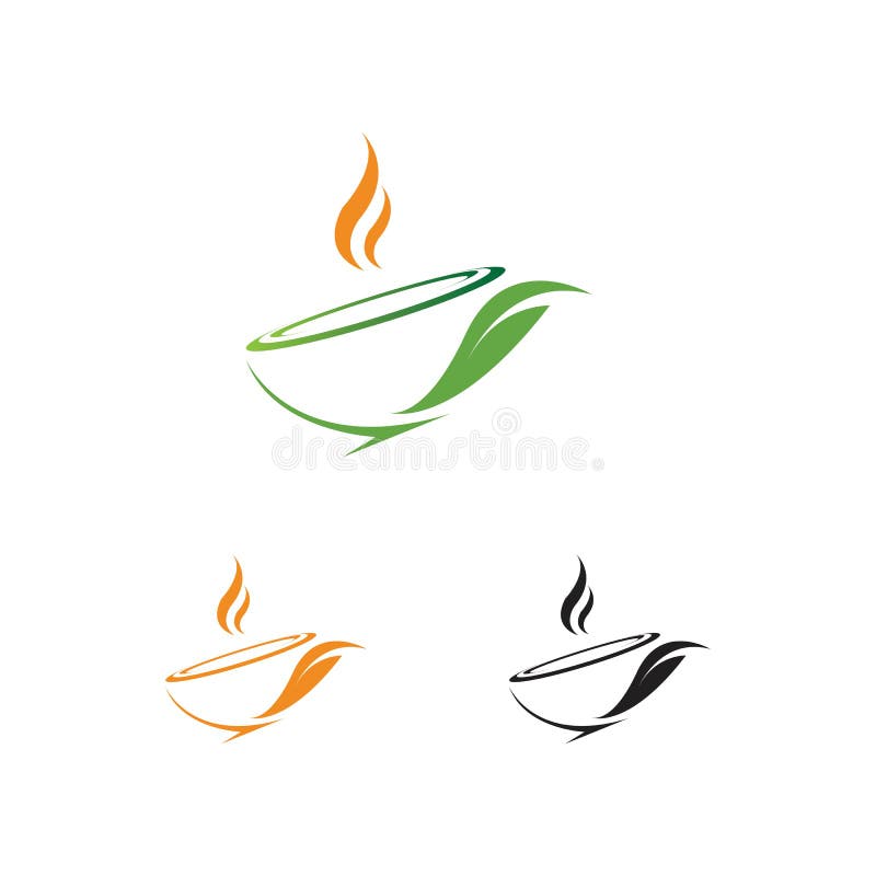 Leaf Shoots Green Organic Tea Mug Leaf Logo Symbol Design Idea Stock ...