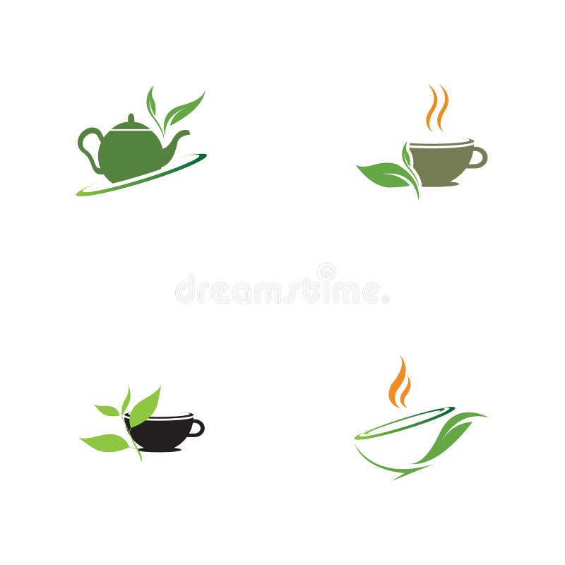 Leaf Shoots Green Organic Tea Mug Leaf Logo Symbol Design Idea Stock ...