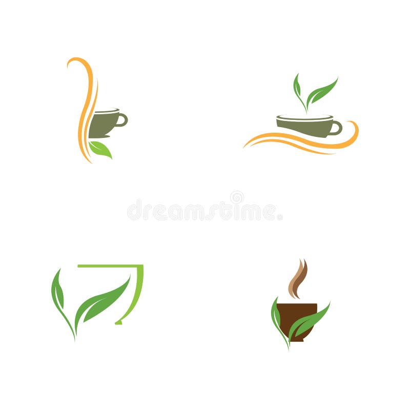 Leaf Shoots Green Organic Tea Mug Leaf Logo Symbol Design Idea Stock ...