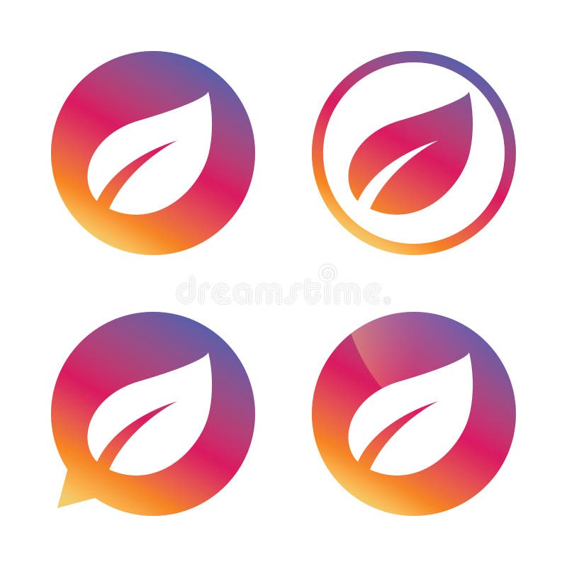 Leaf Sign Icon. Fresh Product Symbol. Stock Vector - Illustration of ...