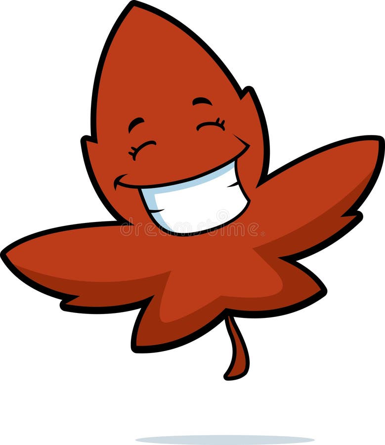 Maple Leaf Smiling stock vector. Illustration of leaf - 10303492