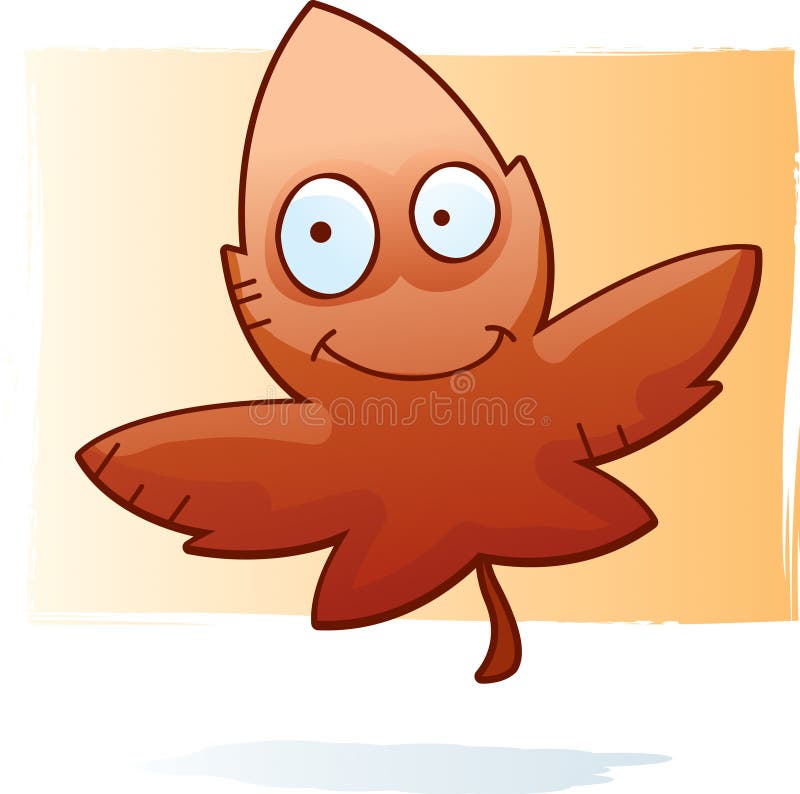 Maple Leaf Smiling stock vector. Illustration of leaf - 10303492